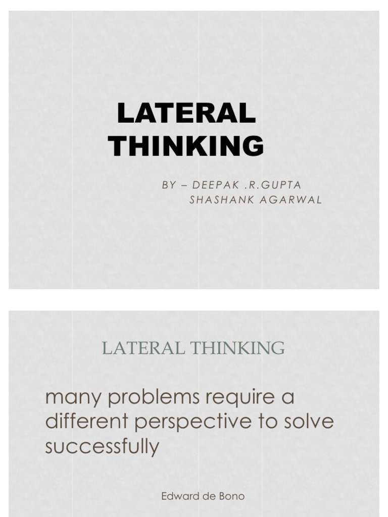 Lateral Thinking | PDF