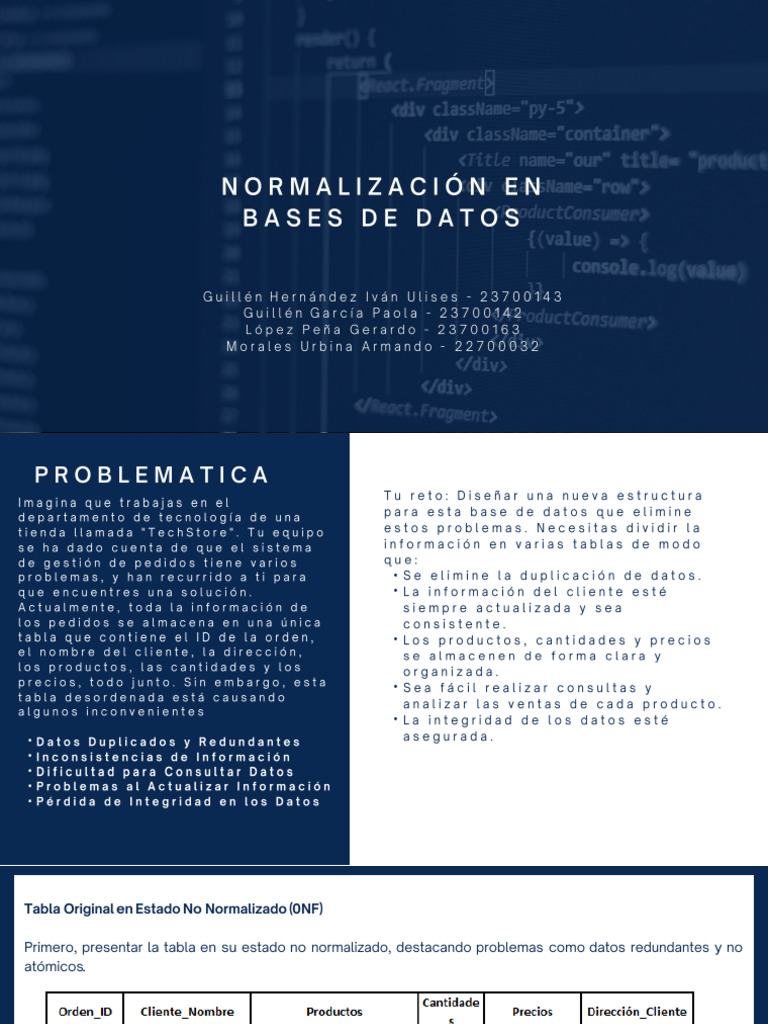Normalizacion de Base de Datos | PDF