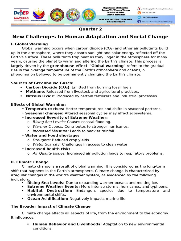 handouts-GROUP-8_UCSP-11 | PDF | Climate Change | Atmosphere Of Earth