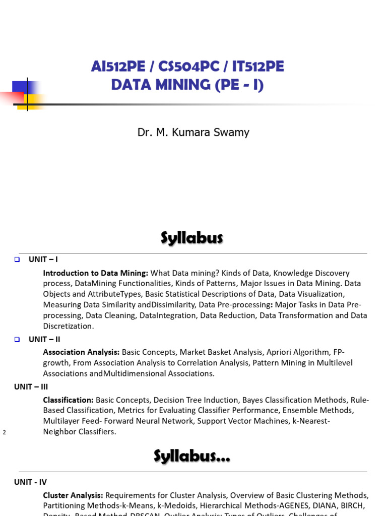Unit-1 | PDF | Quartile | Data Mining