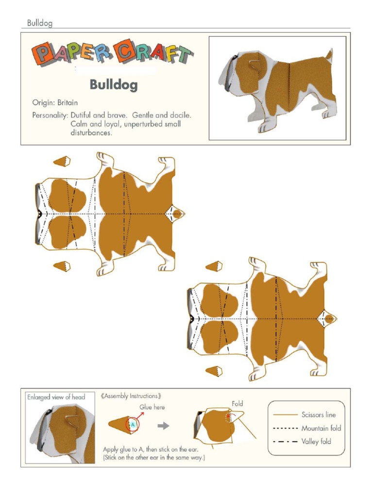 Paper Craft Activity - Bulldog | PDF
