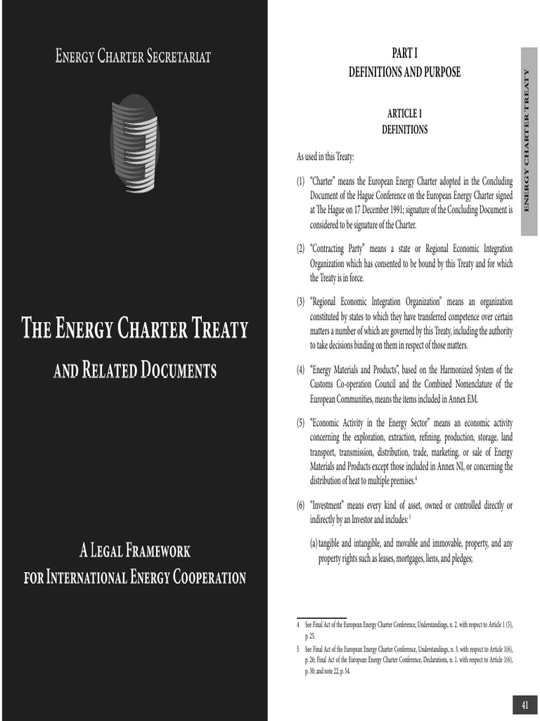 Sciences Po Energy Arbitration - ECT (Extracts) | PDF