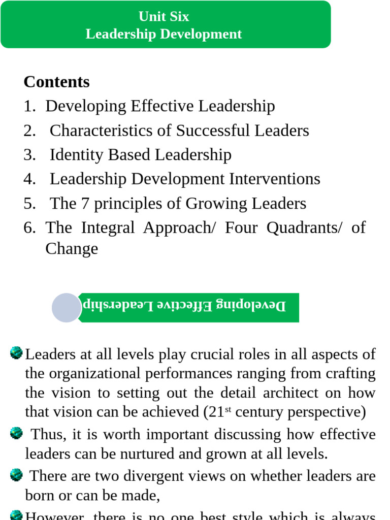 Change mgt unit 6 -9 (6) (4) | PDF | Leadership | Change Management