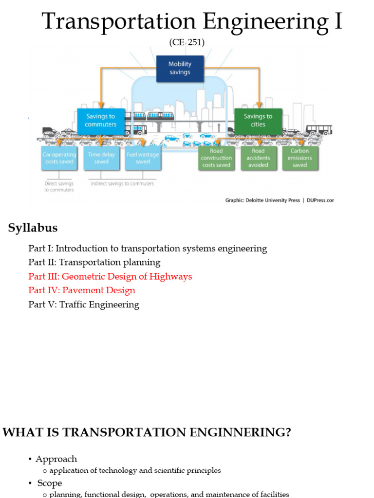TRANSPORTATION ENGG and Planning | PDF | Transport | Transportation ...