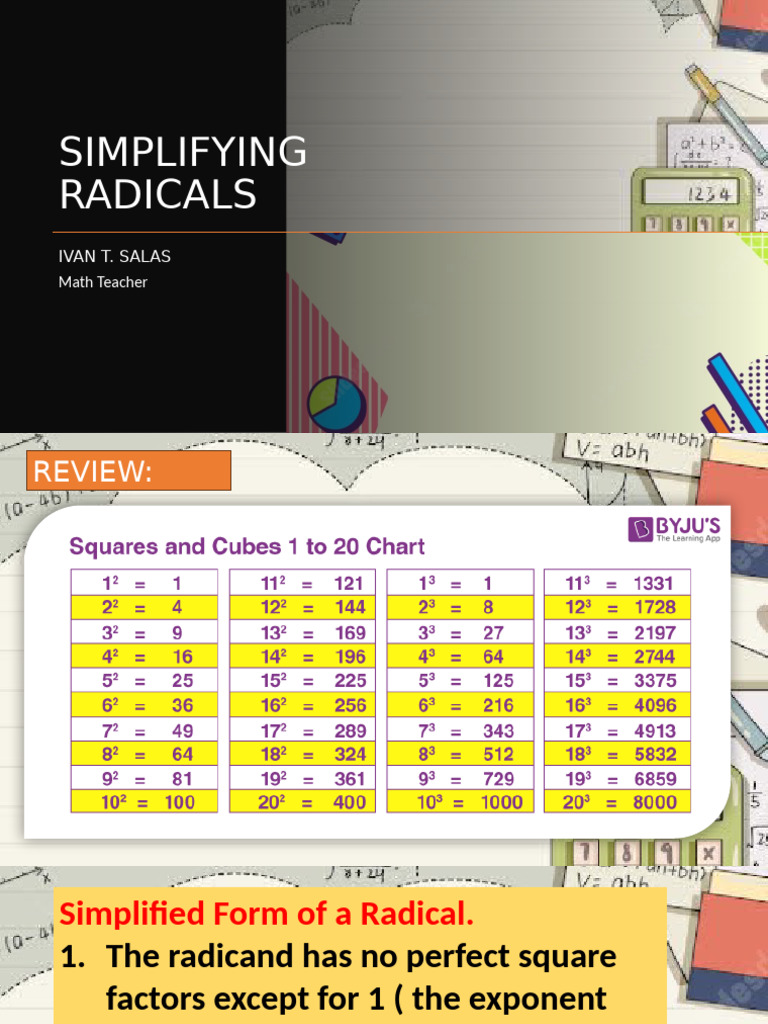 Simplifying Radicals | PDF