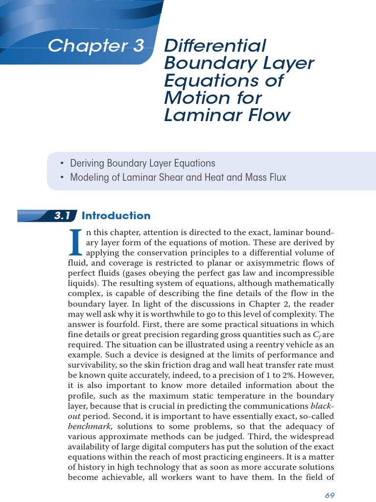 Boundary Layer Analysis Chapter 3 Differential Boundary Layer