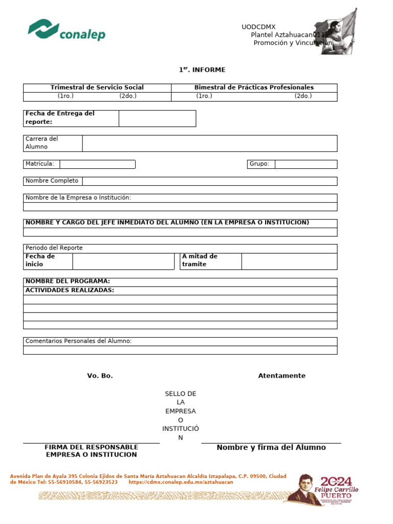 Primer Informes de SS y PP 2024 | PDF