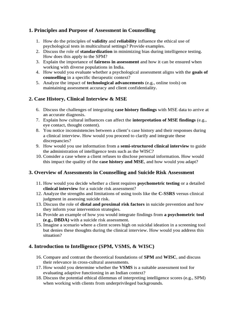 pa notes | PDF | Wechsler Adult Intelligence Scale | Cognitive Science