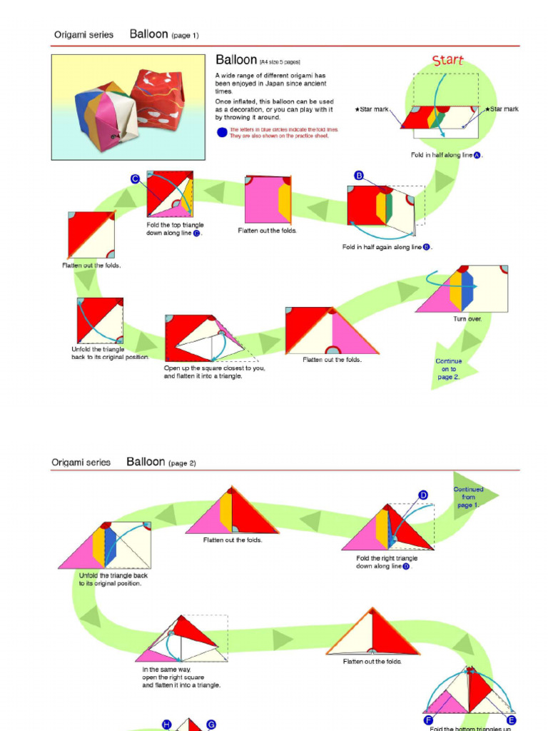 Paper Folding Art Activity - Balloon | PDF