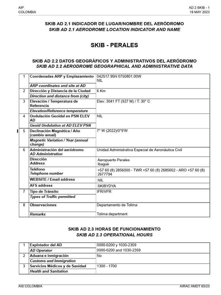 Ad 2 Skib - Ibagué - Perales | PDF | Navegación | Transporte