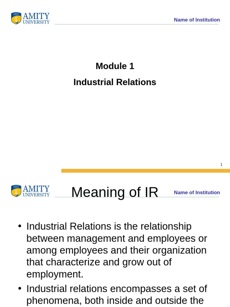 Module 1 | PDF | Employment | Trade Union