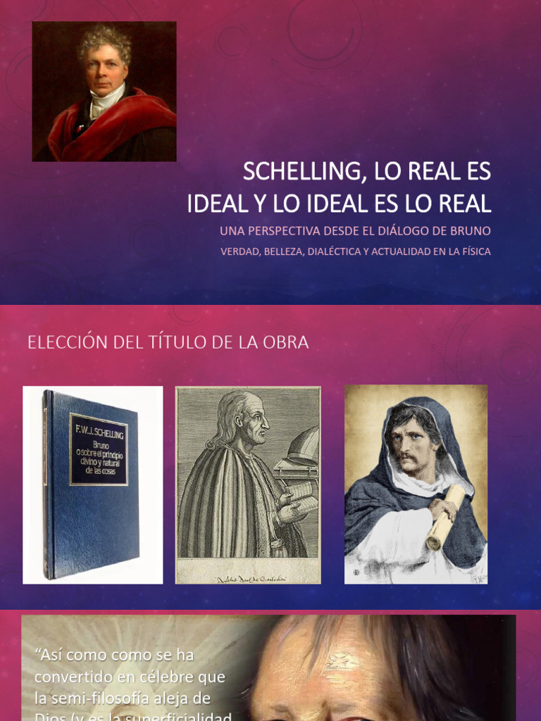 Filosofía y Realidad en Schelling | PDF | Verdad | infinito