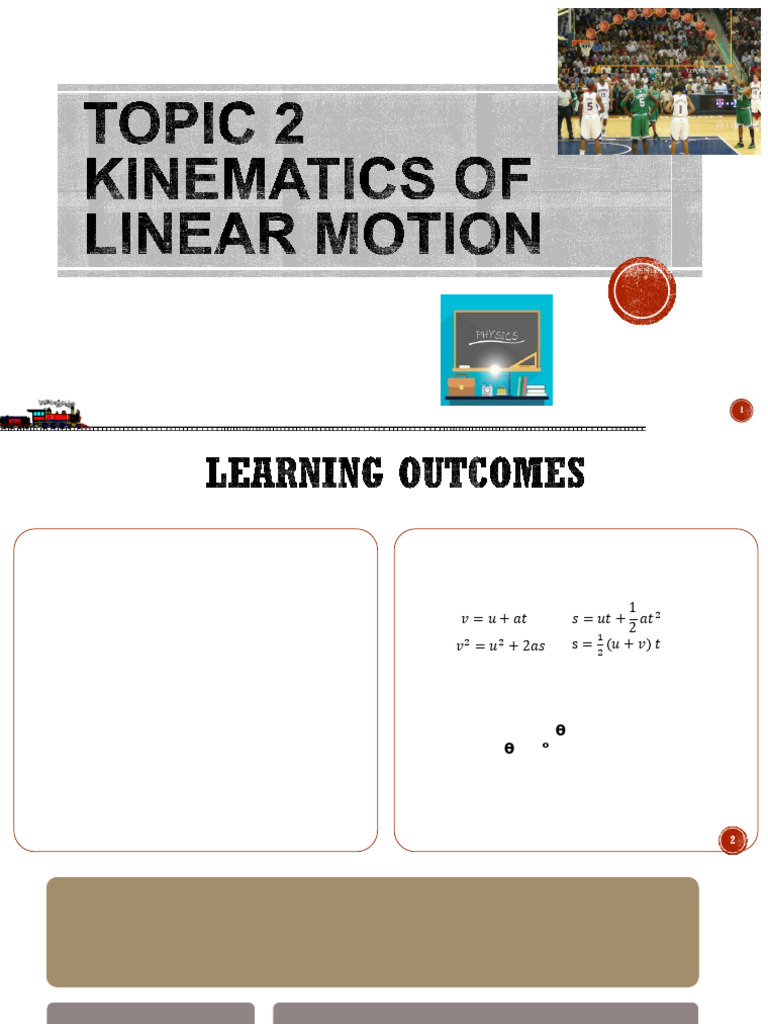 Topic 2 Kinematics of Linear Motion | PDF | Acceleration | Velocity