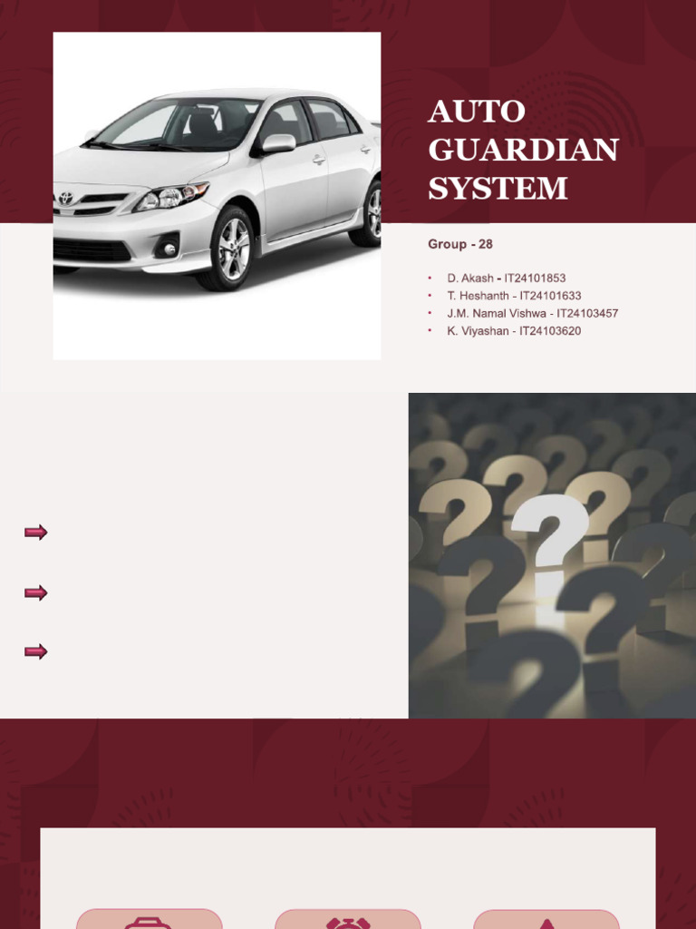 Auto Guardian System Presentation | PDF | Smartphone | Mobile App