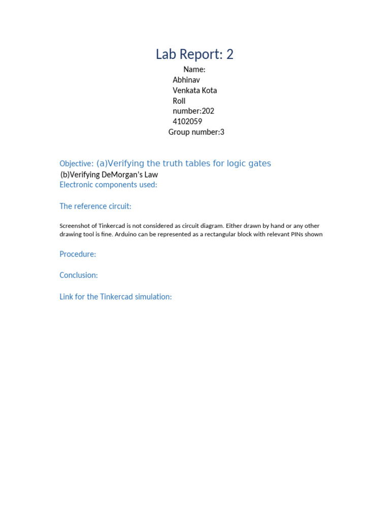 Lab Report Template | PDF