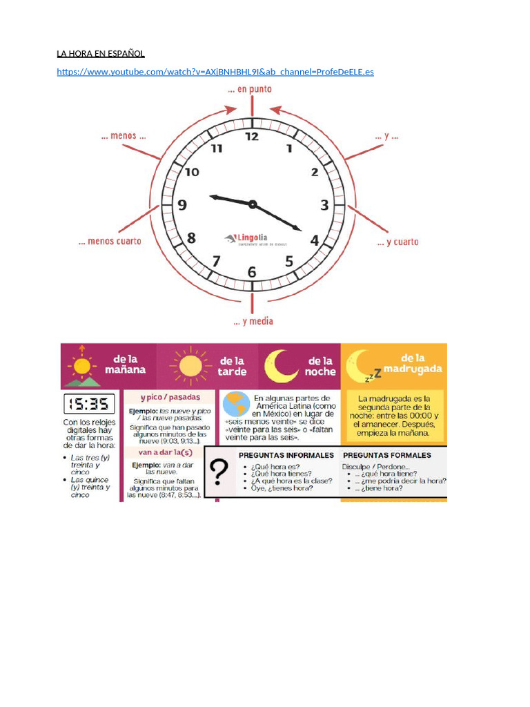 La Hora en Español | PDF