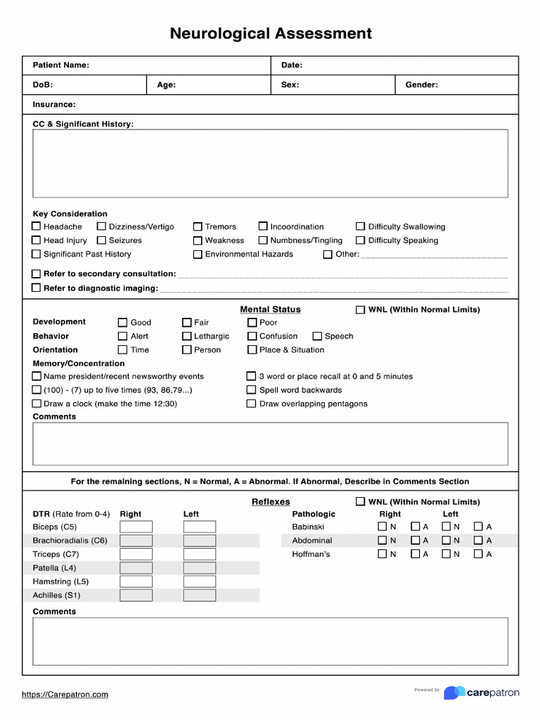 Neurological Assessment Example | PDF | Headache | Migraine