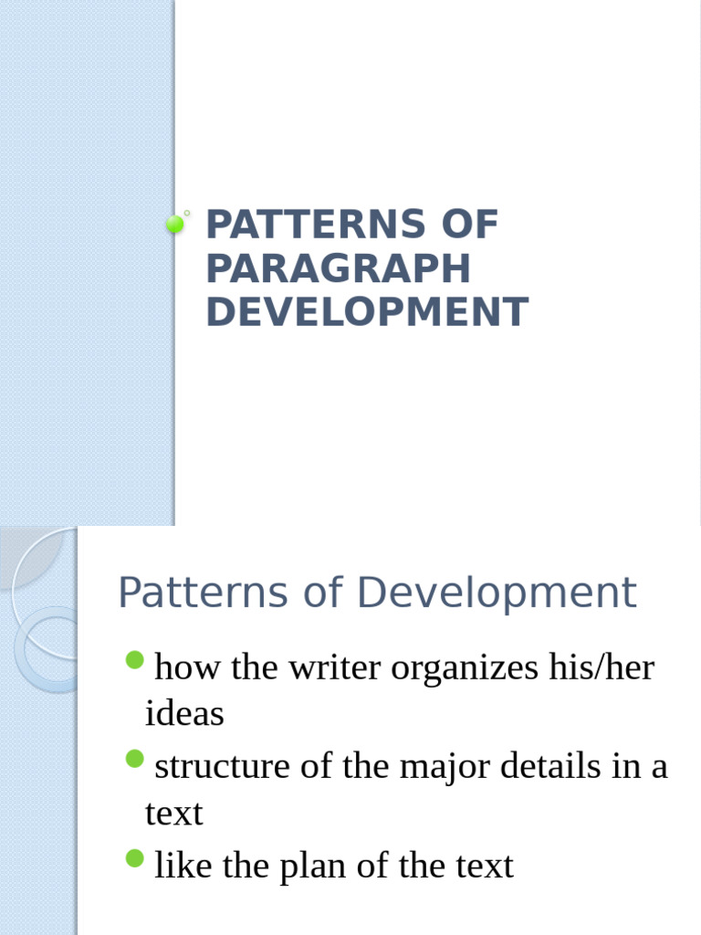 Patterns of Paragraph Development 2 | PDF | French Fries | Plagiarism