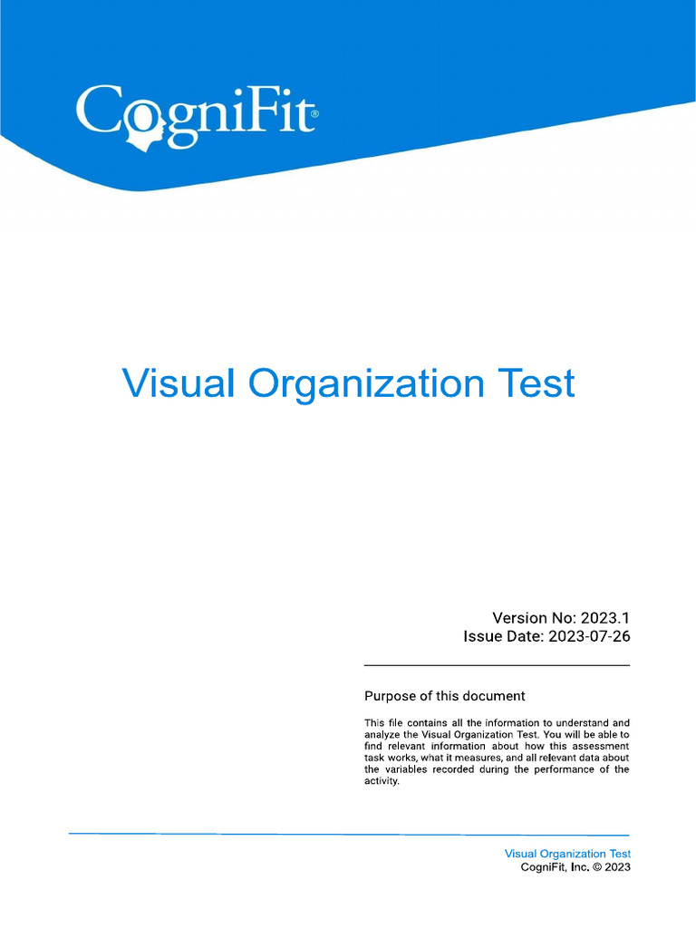 Visual Organization Test | PDF