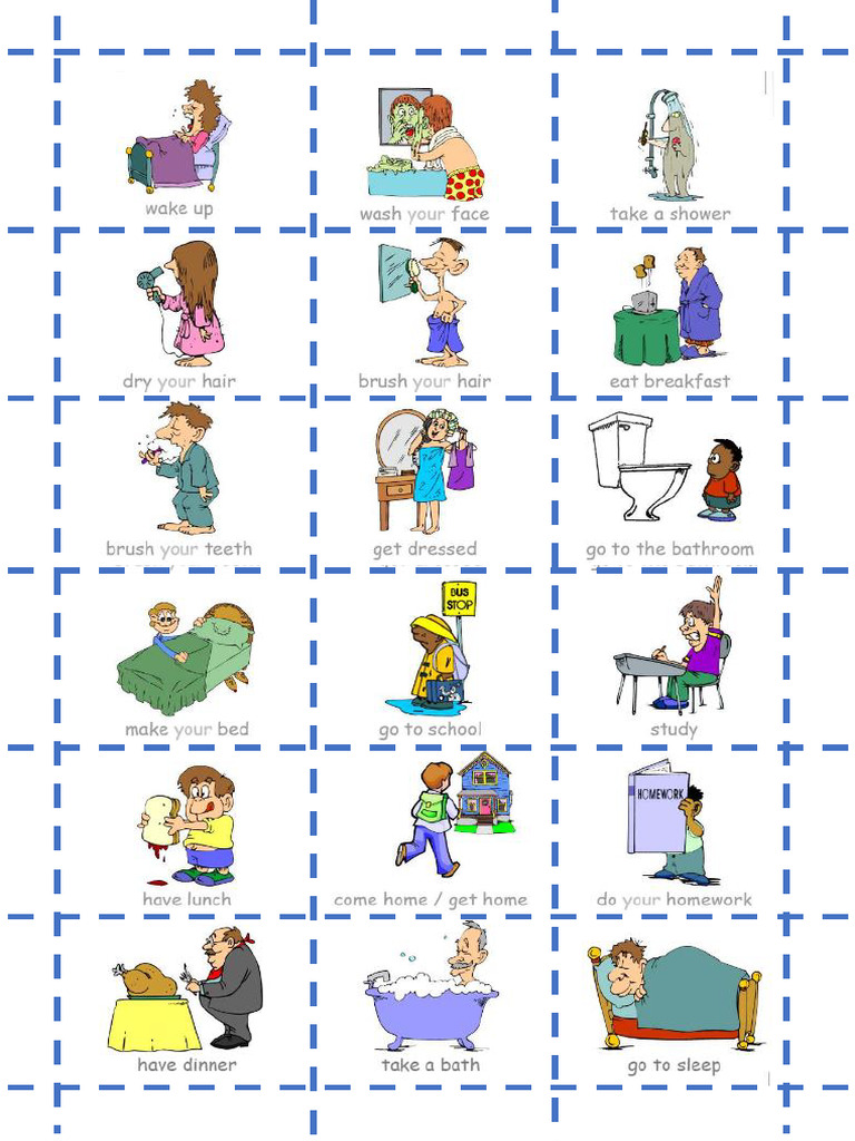 BINGO (Daily Routine FICHAS) | PDF