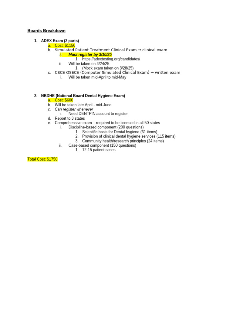 Boards Breakdown | PDF