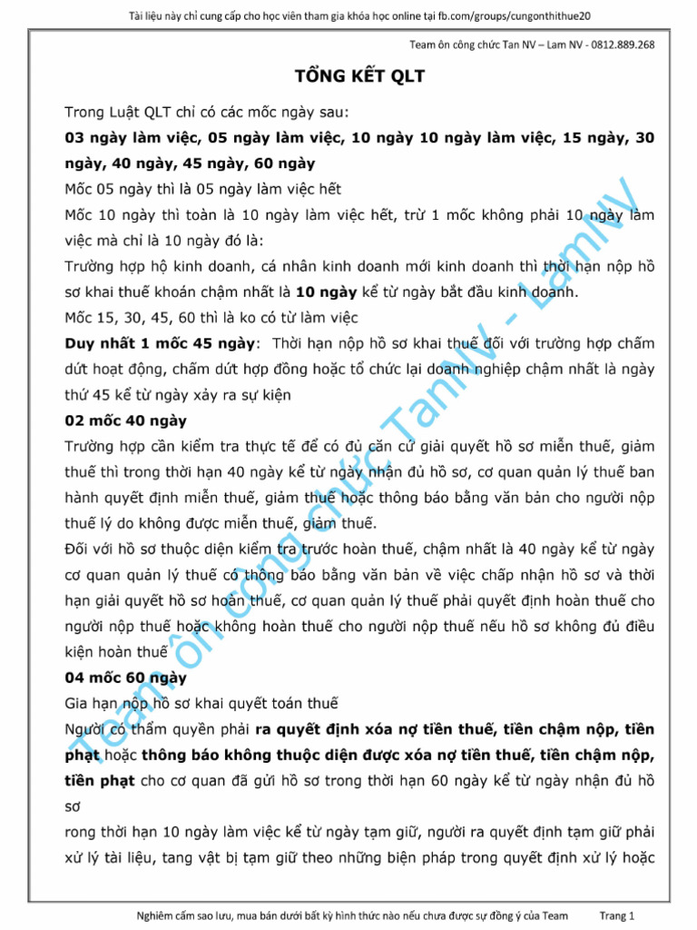 QLT Tong Ket F | PDF