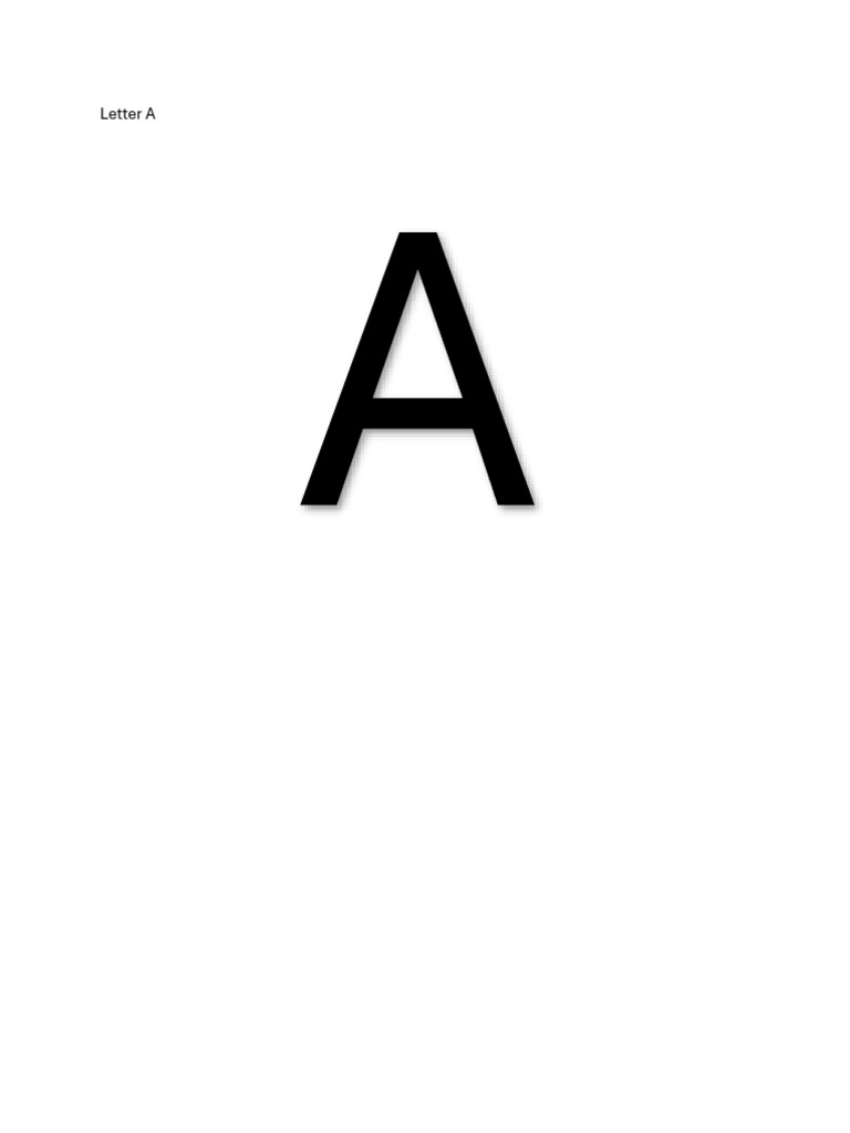 Big Bold Letter A | PDF