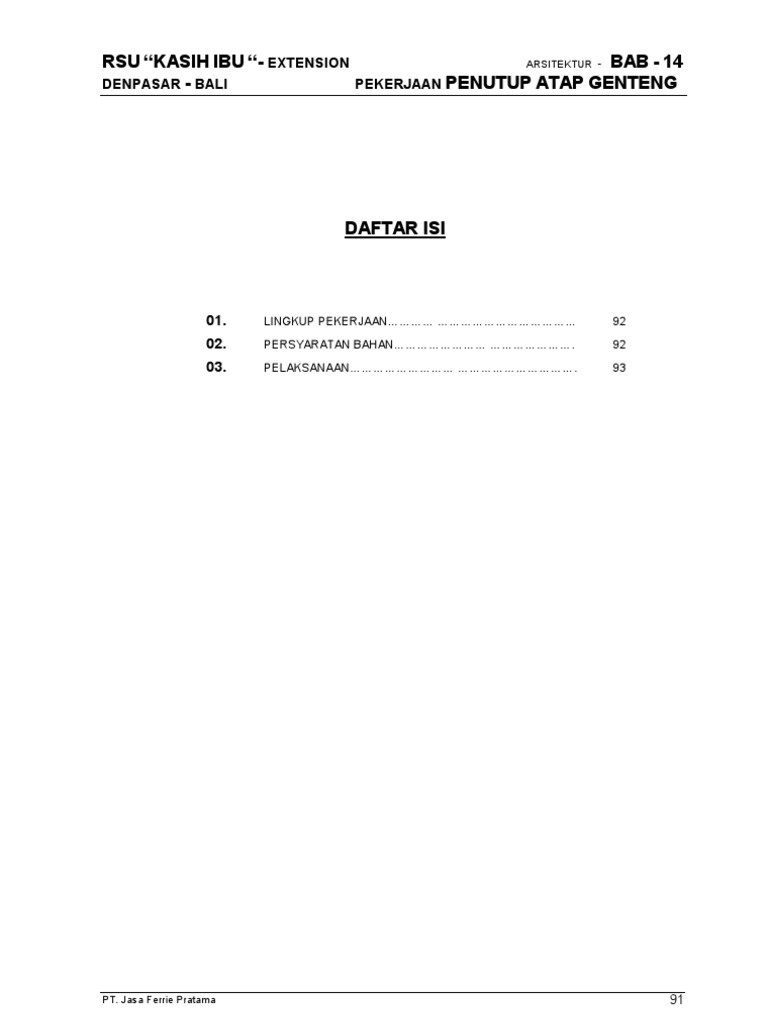 Contoh RKS - 14 PEKERJAAN ATAP | PDF