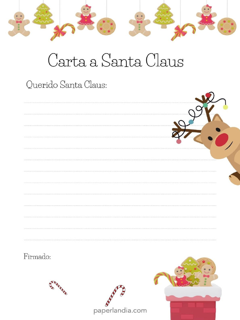 carta-santa-claus-con-reno | PDF