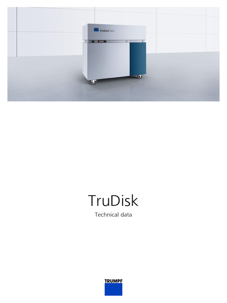 TRUMPF Technical Data Sheet TruDisk | PDF | Laser | Aperture