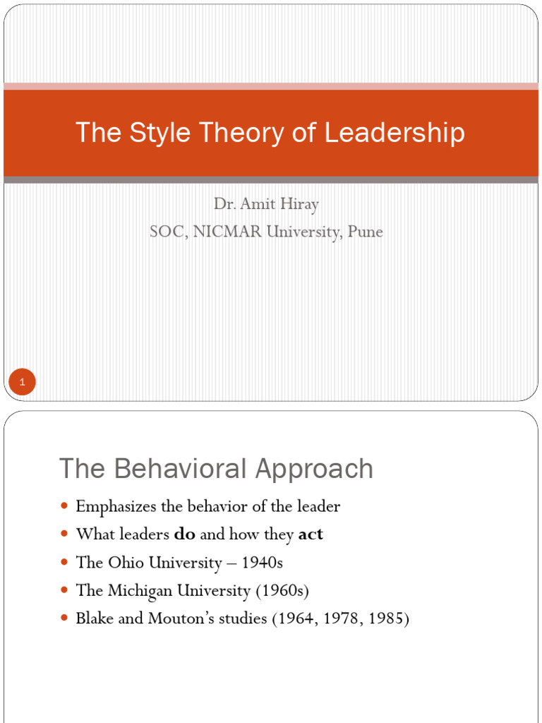 3 Style Theory | PDF | Leadership | Scientific Theories
