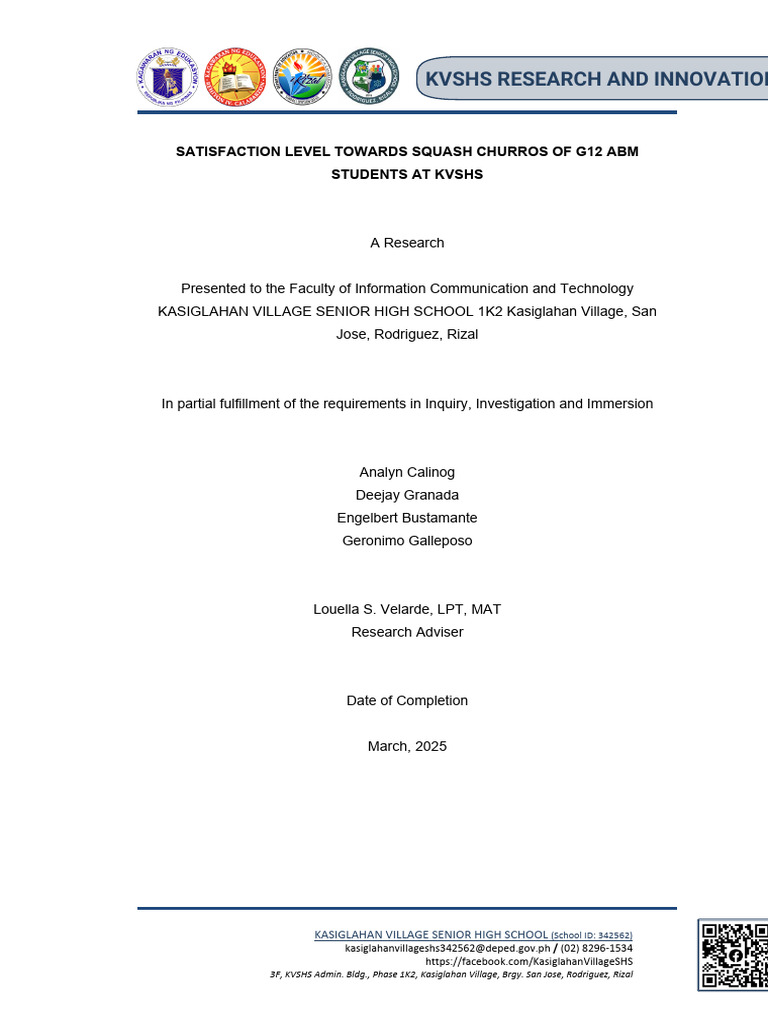 Group 2 - PR2 - Squash Churros - 3.0 | PDF | Taste | Statistics