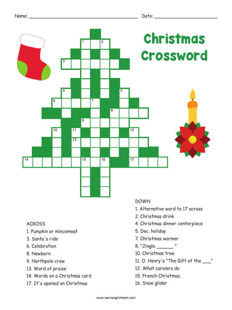 Christmas Tree Crossword Puzzle | PDF