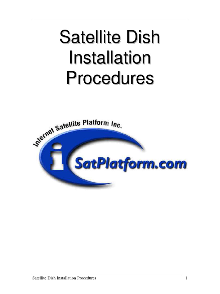 Satellite Dish Installation Guide | PDF | Screw | Nut (Hardware)