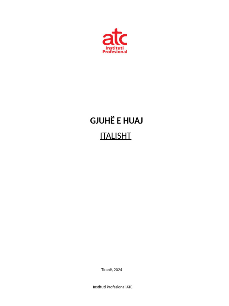 Gjuhë e Huaj Italisht | PDF