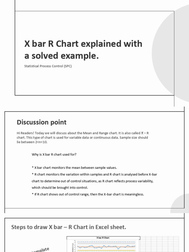 X bar R Chart explained with a solved example | PDF | Statistical ...