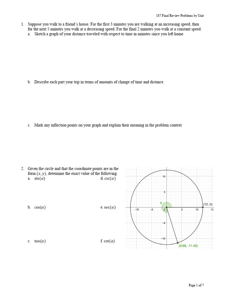 187 Final Exam Review | PDF | Elementary Geometry | Geometry