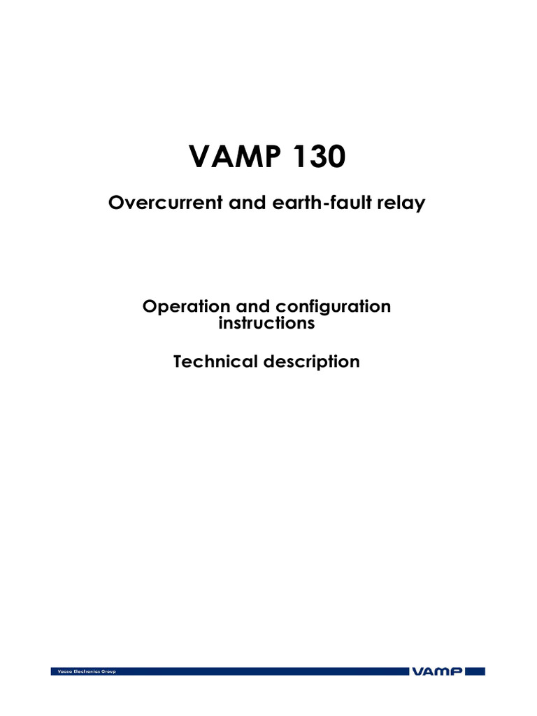 vamp_130 | PDF | Relay | Menu (Computing)