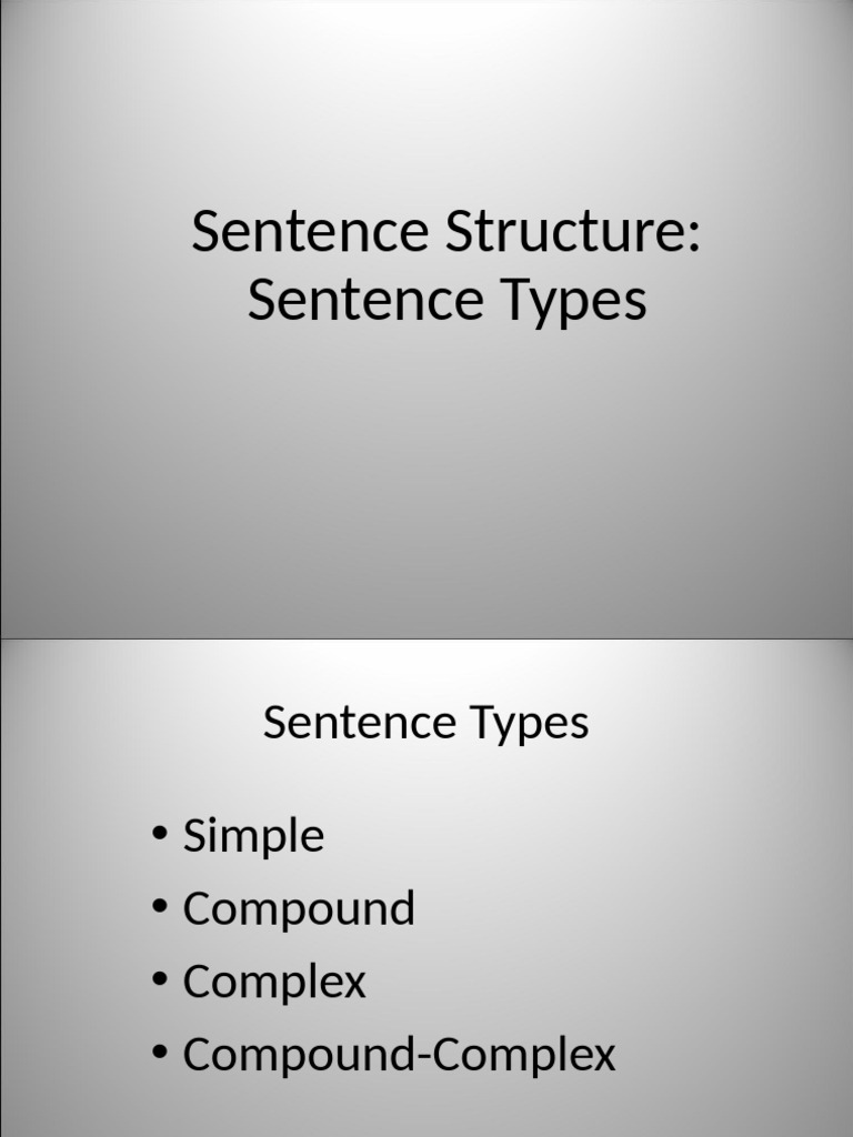 Sentence Structure | PDF | Subject (Grammar) | Sentence (Linguistics)