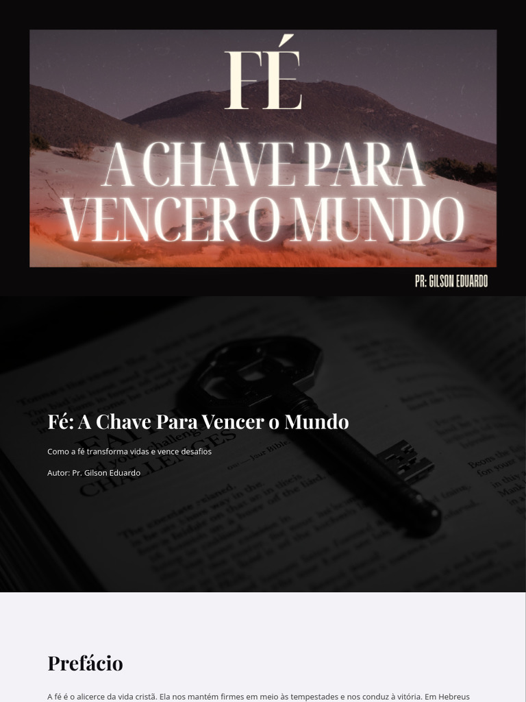 Fe A Chave para Vencer o Mundo | PDF | Fé | Oração