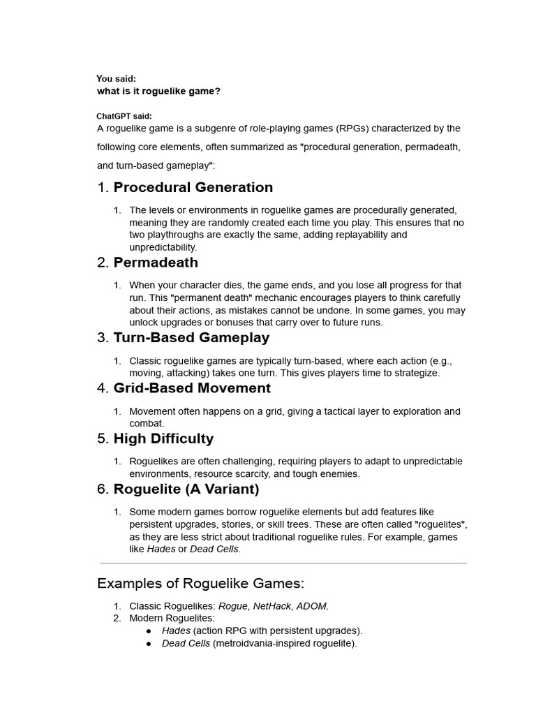 Understanding Roguelike Game Mechanics | PDF | Role Playing Video Games ...
