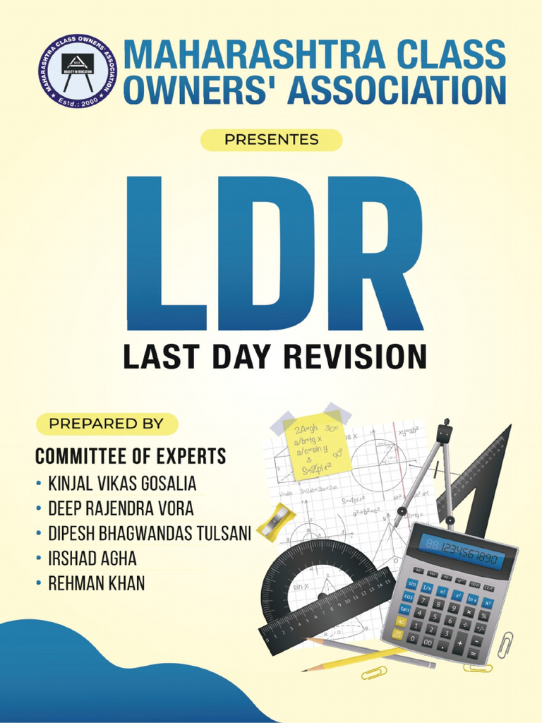 LDR - Last Day Revision Maths | PDF