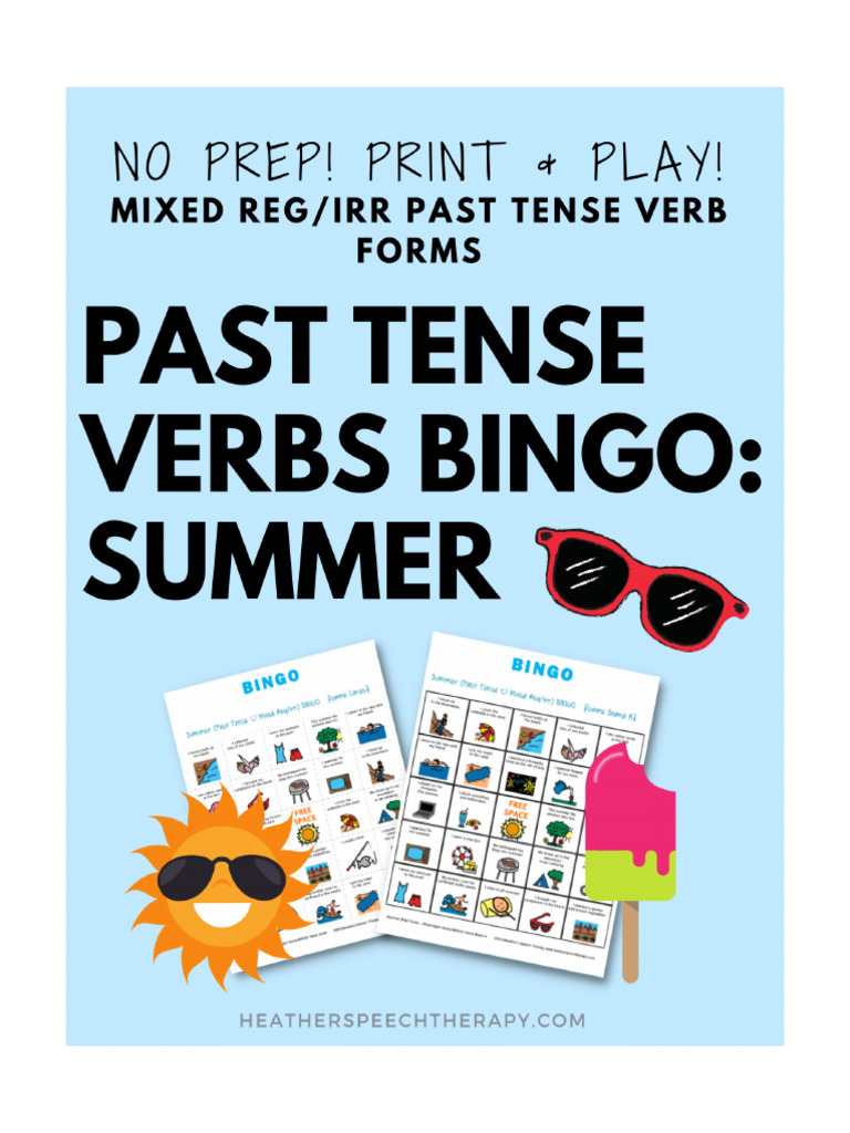 Summer Past Tense Bingo Game | PDF | Earth Sciences