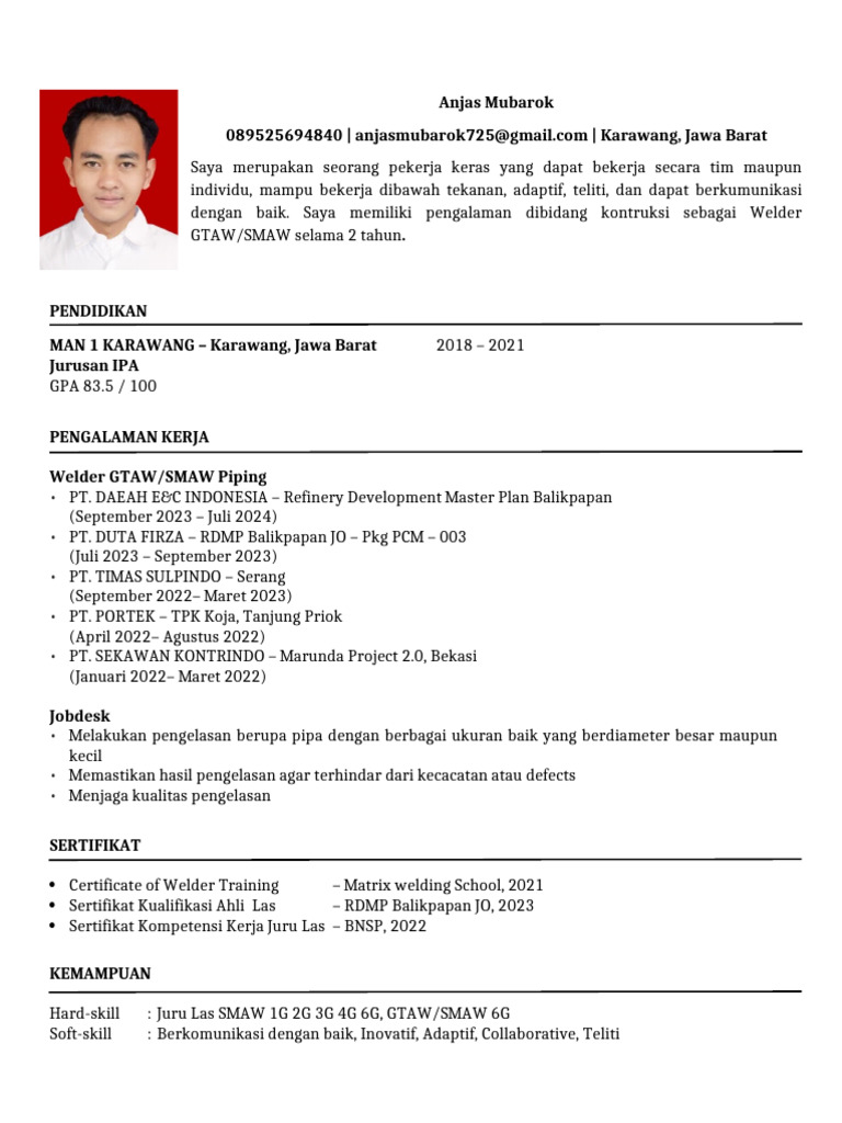 Template CV ATS | PDF