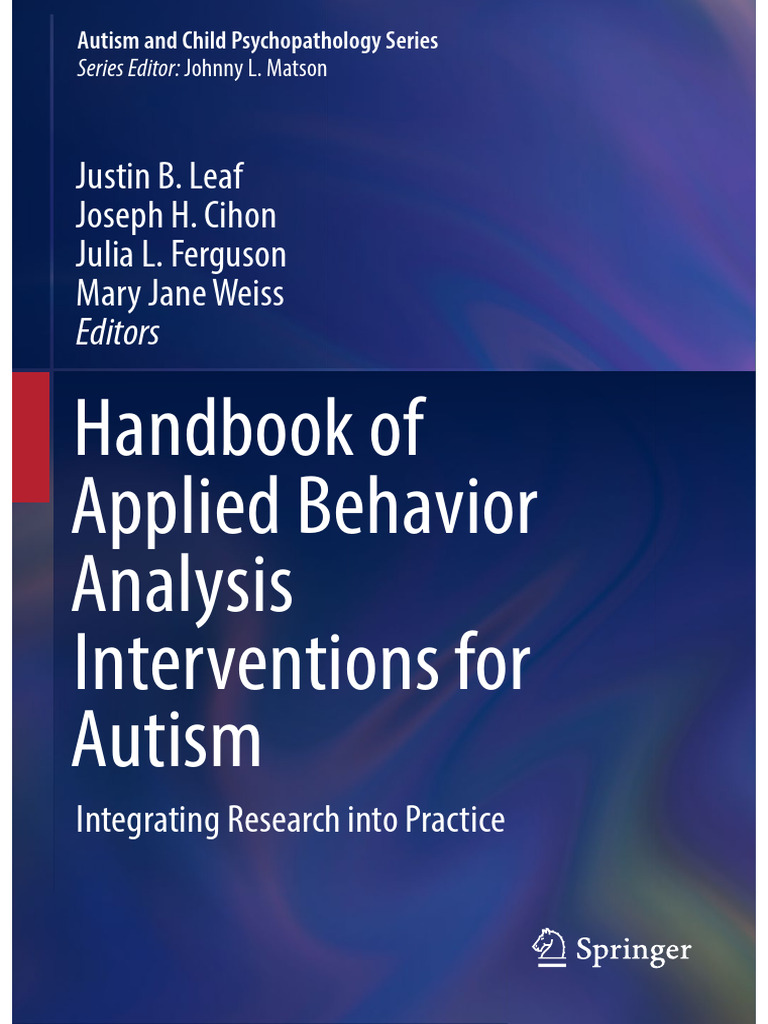 2022 Handbook of Applied Behavior Analysis Interventions for Autism ...