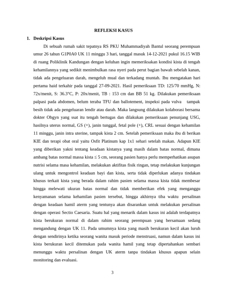 Contoh Refleksi Kasus 2 | PDF