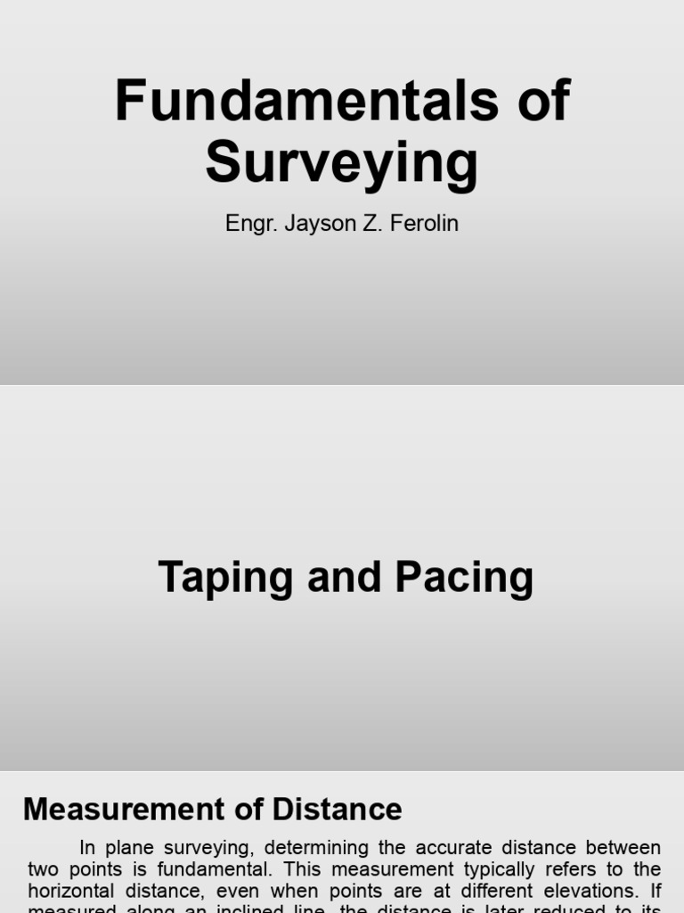 Taping and Pacing PDF Students | PDF | Surveying | Accuracy And Precision