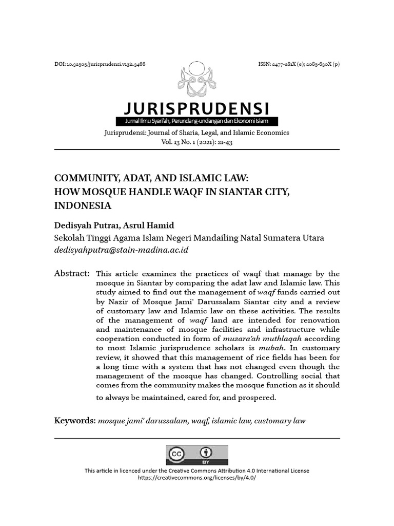 Community Adat and Islamic Law Ca3900b2 1 | PDF | Sharia | Hadith