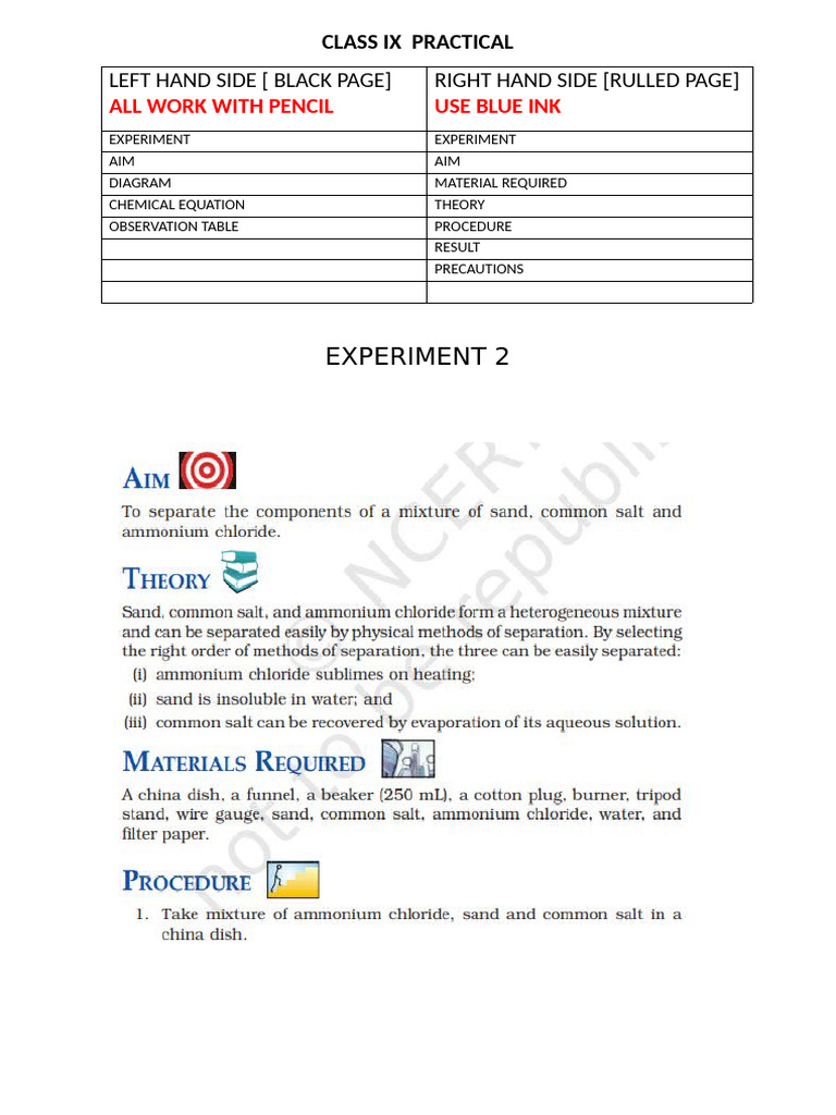 Class IX Practical Experiment Guide | PDF
