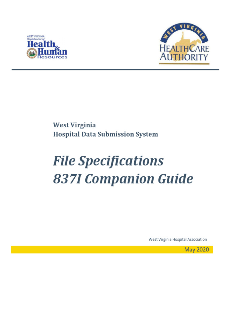 WVHDSS File Specs - 837I Companion Guide | PDF | Medicine | Social Programs